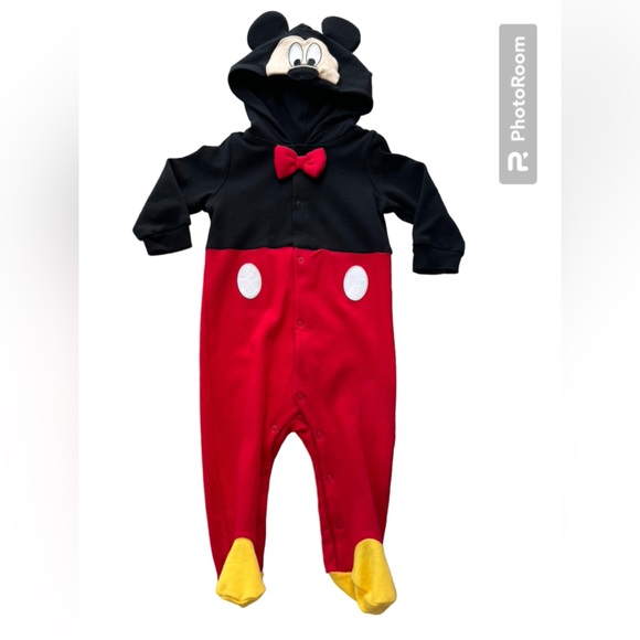 Disney | One Pieces | Disney Baby Mickey Mouse Onesie Footed Hooded ...
